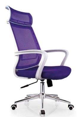 China high back purple office mesh white arm chair,#762A for sale