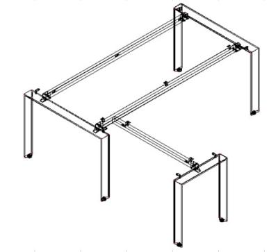 China black metal L type manager table frame ,#506N for sale
