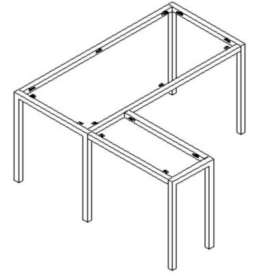 China 40mm L type tubular manager desk frame ,#SY-913L for sale