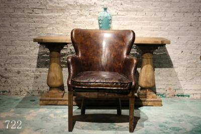 China antique British style leather chair furniture,#722 for sale