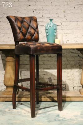 China antique British style leather bar chair furniture,#723 for sale