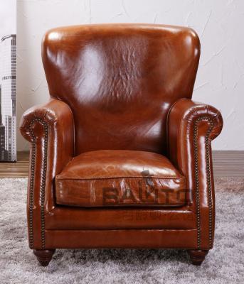 China brown antique style leather chair furniture,#2004 for sale