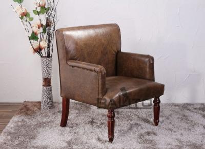 China luxury antique old style leather arm chair sofa,#2030 for sale