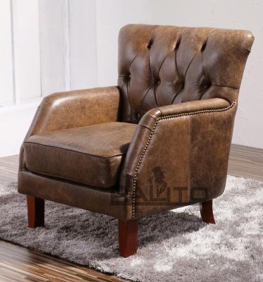 China classical old style leather arm chair,#2042 for sale