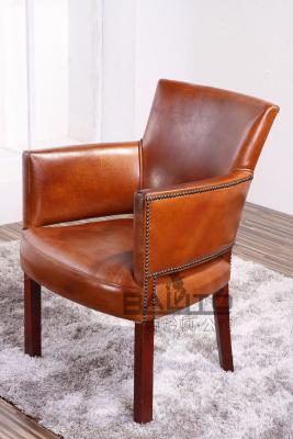 China luxury antique leather hotel arm chair furniture,#2047 for sale