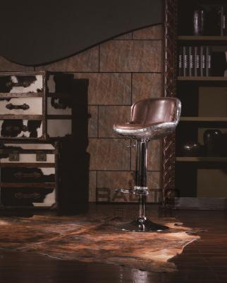 China antique black leather bar stool with aluminium shell,#K623AB for sale
