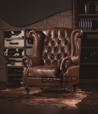 China antique Europe style high back leather home chair,#K613 for sale