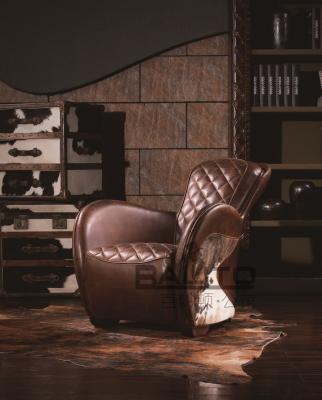 China old style single leather sofa furniture,#K617 for sale