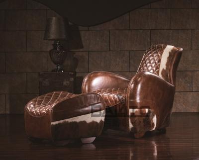 China antique style single leather recliner sofa furniture,#K618 for sale