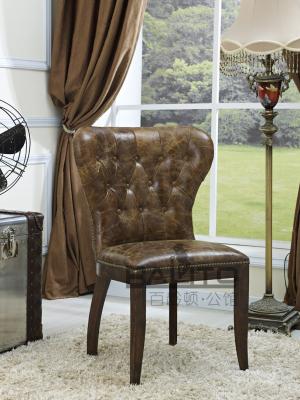 China home antique leather dining chair furniture,#K657 for sale