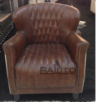 China antique Europe style leather single sofa furniture,#N02 for sale