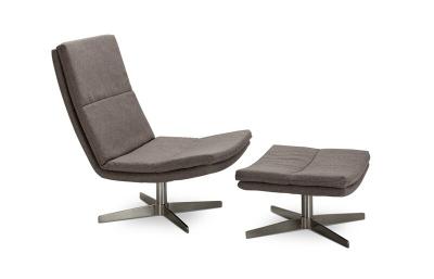 China North Europe style fabric leisure chair with ottoman for sale