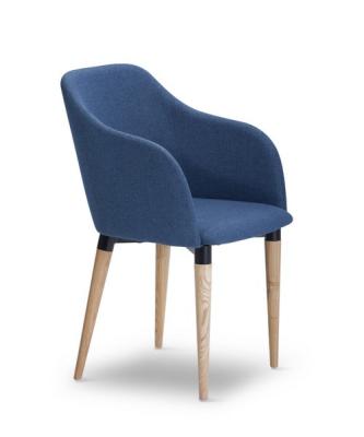 China North Europe style arm chair with wooden leg for sale