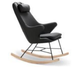 China North Europe style PU leather leisure rocker chair furniture for sale