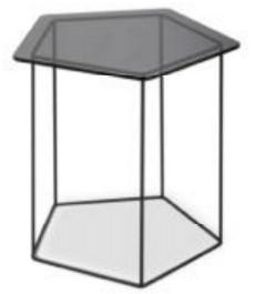 China America style pentagon glass coffee corner table furniture for sale