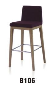 China North Europe style wooden bar chair furniture with cushion seat for sale