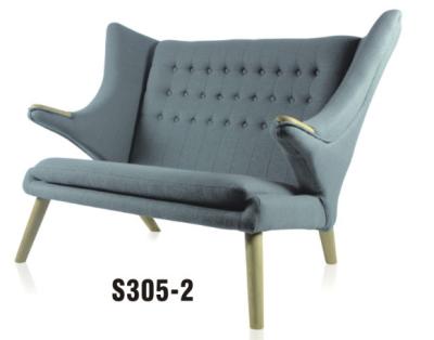 China modern home upholstered two seater chaise chair for sale