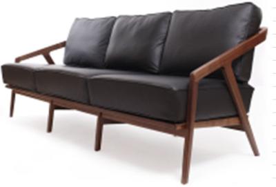 China America style wooden frame home upholstered 3 seater sofa furniture for sale