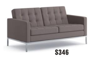 China America style mid century home 2 seater sofa with stainless steel foot for sale