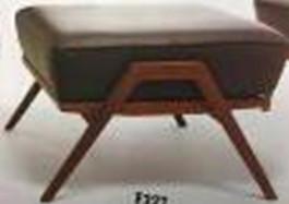 China America style mid century wooden leg ottoman for sale