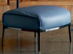 China America style mid century metal leg ottoman for sale