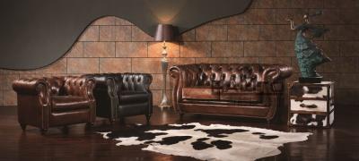 China classic Europe style 1+1+3 genuine leather sofa set furniture for sale