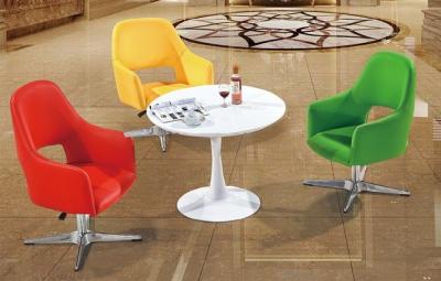 China modern PU leather lobby chair furniture/PU leather swivel chair for sale