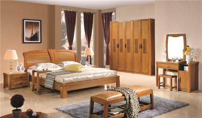 China modern wooden bed room set furniture for sale