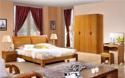 China modern wooden 1.5m bed room set furniture for sale