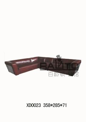 China classical America style antique leather section sofa for sale