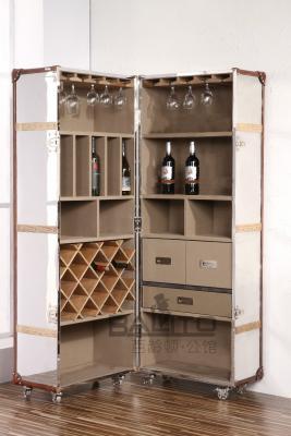 China classical America style antique aluminium drinks cabinet for sale
