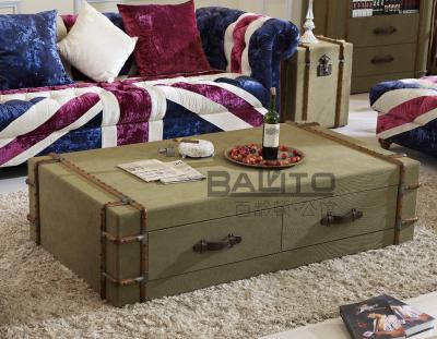 China classic old style antique canvas coffee table box furniture for sale