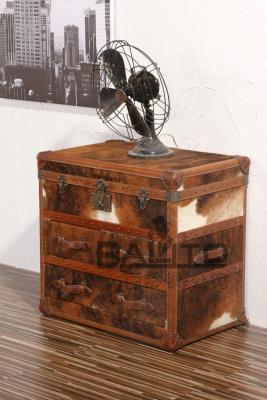 China classical old style antique leather drawers case furniture for sale