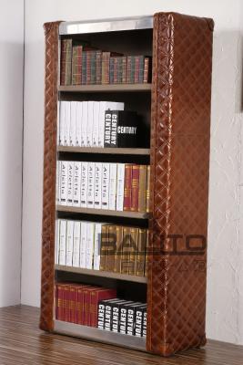 China classical old style antique leather bookcase furniture for sale