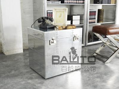 China classical old style antique aluminium storage suitcase furniture for sale