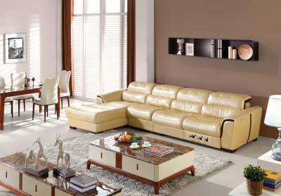 China luxury home genuine leather combination sofa with recliner for sale