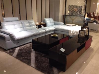 China modern living room genuine leather sectional sofa furniture for sale