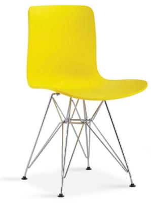 China modern PP dining chair with metal leg for sale