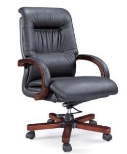 China luxury office wooden frame swivel manager arm chair for sale
