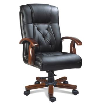 China medium back office wooden manager swivel chair furniture for sale