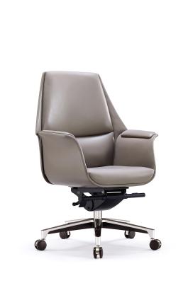 China luxury modern PU leather medium back office manager chair for sale
