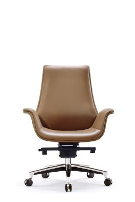China luxury modern leather medium back office manager chair for sale