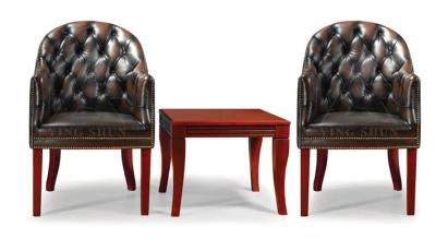 China luxury Europe style chesterfield leather visitor chair for sale