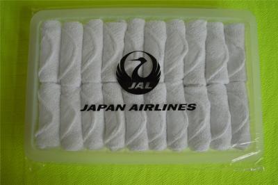 China Plain white cotton towel airline towel disposable towel for sale