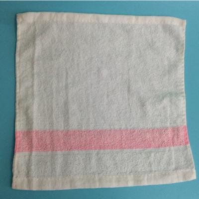 China Solid Color High Quality Pure Cotton Airline Towel Satin Border for sale