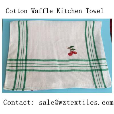 China cotton waffle weave bar mop kitchen towels, dish cloths for sale