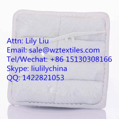 China plain white cotton airline towel 25x25cm hand towel in tray for airplane for sale