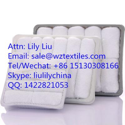 China hot selling perfumed disposable airline hot towels for sale
