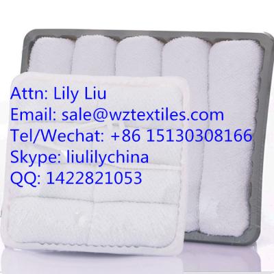 China 100% cotton white reusable Airline Towel hot towels for sale