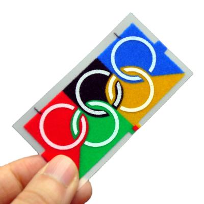 China Personalized Design Heat Transfer Printing Custom Football Team Club Logo 3D Flocking Patch for sale